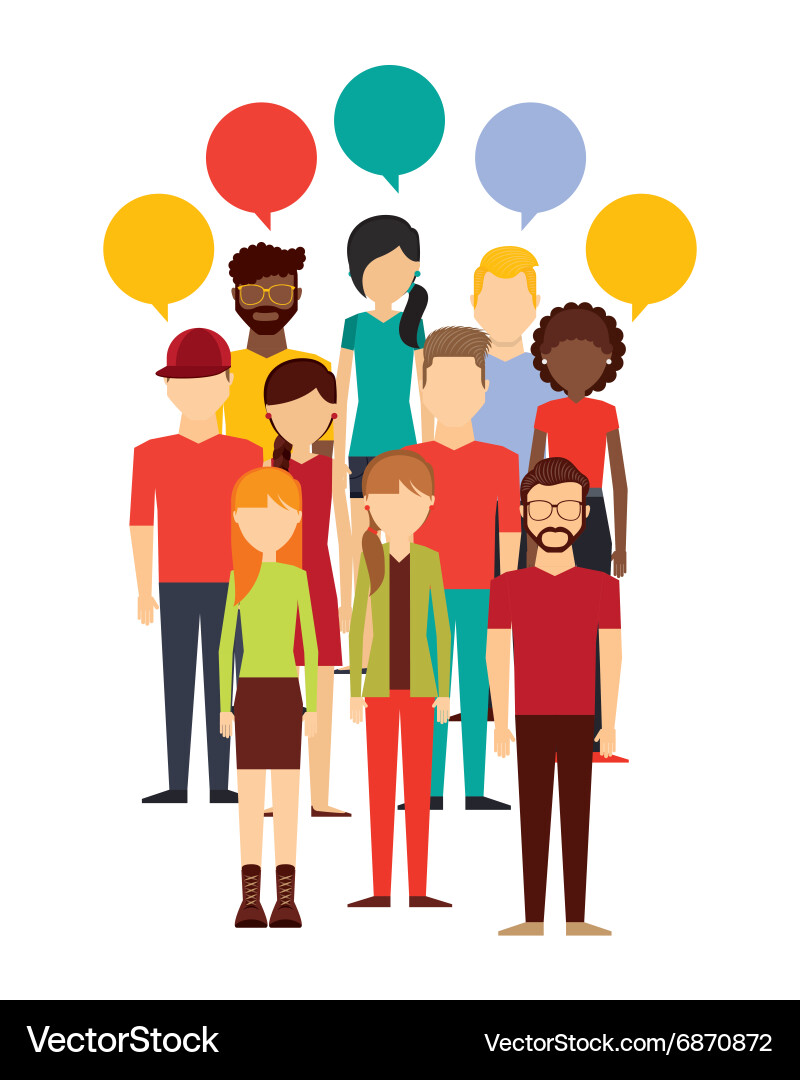 People Talking and Brainstorming Royalty Free Vector Image