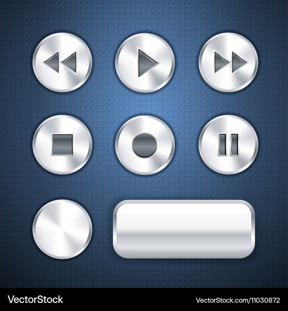 Player buttons Royalty Free Vector Image - VectorStock
