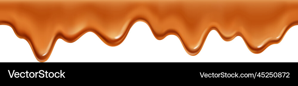 Realistic caramel border Royalty Free Vector Image