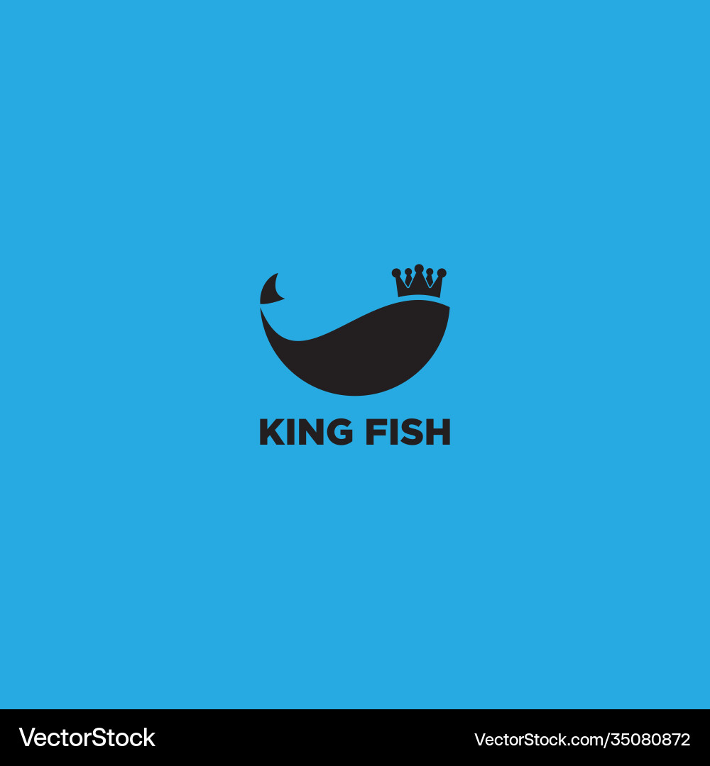 Royal fish logo design template Royalty Free Vector Image