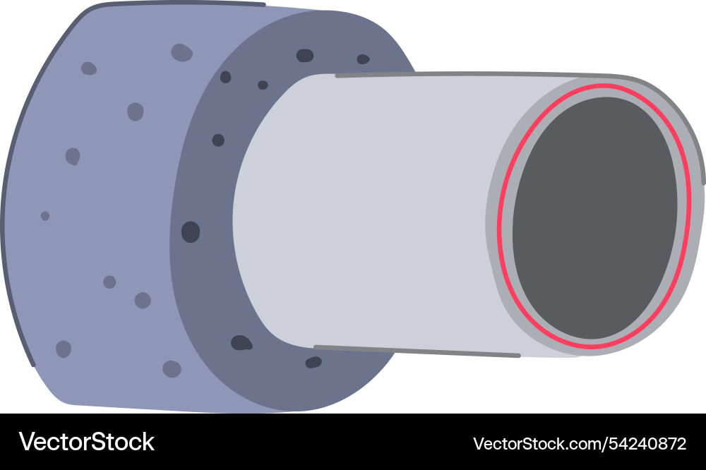 Temperature pipe insulation cartoon Royalty Free Vector