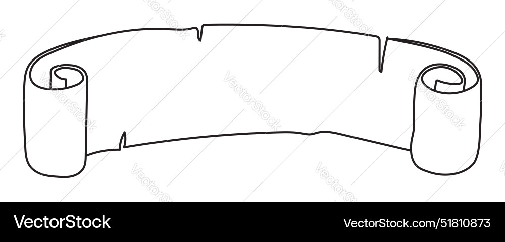 Ancient papyrus ribbon hand drawn Royalty Free Vector Image