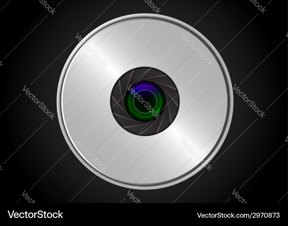 Camera lens shutter Royalty Free Vector Image - VectorStock