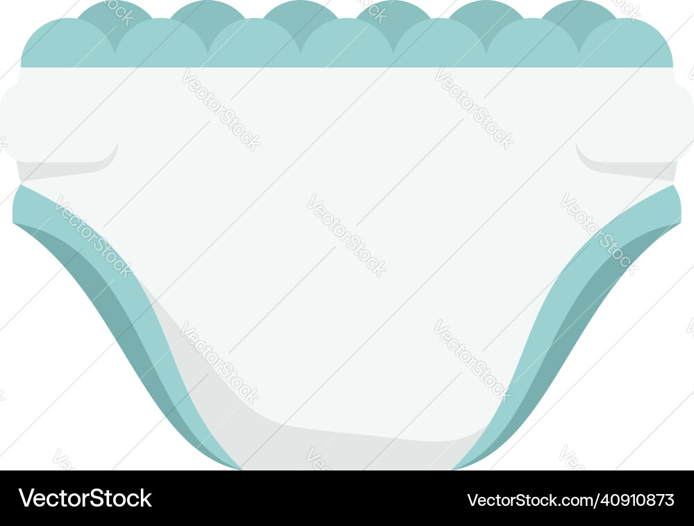 Clean diaper icon flat isolated Royalty Free Vector Image