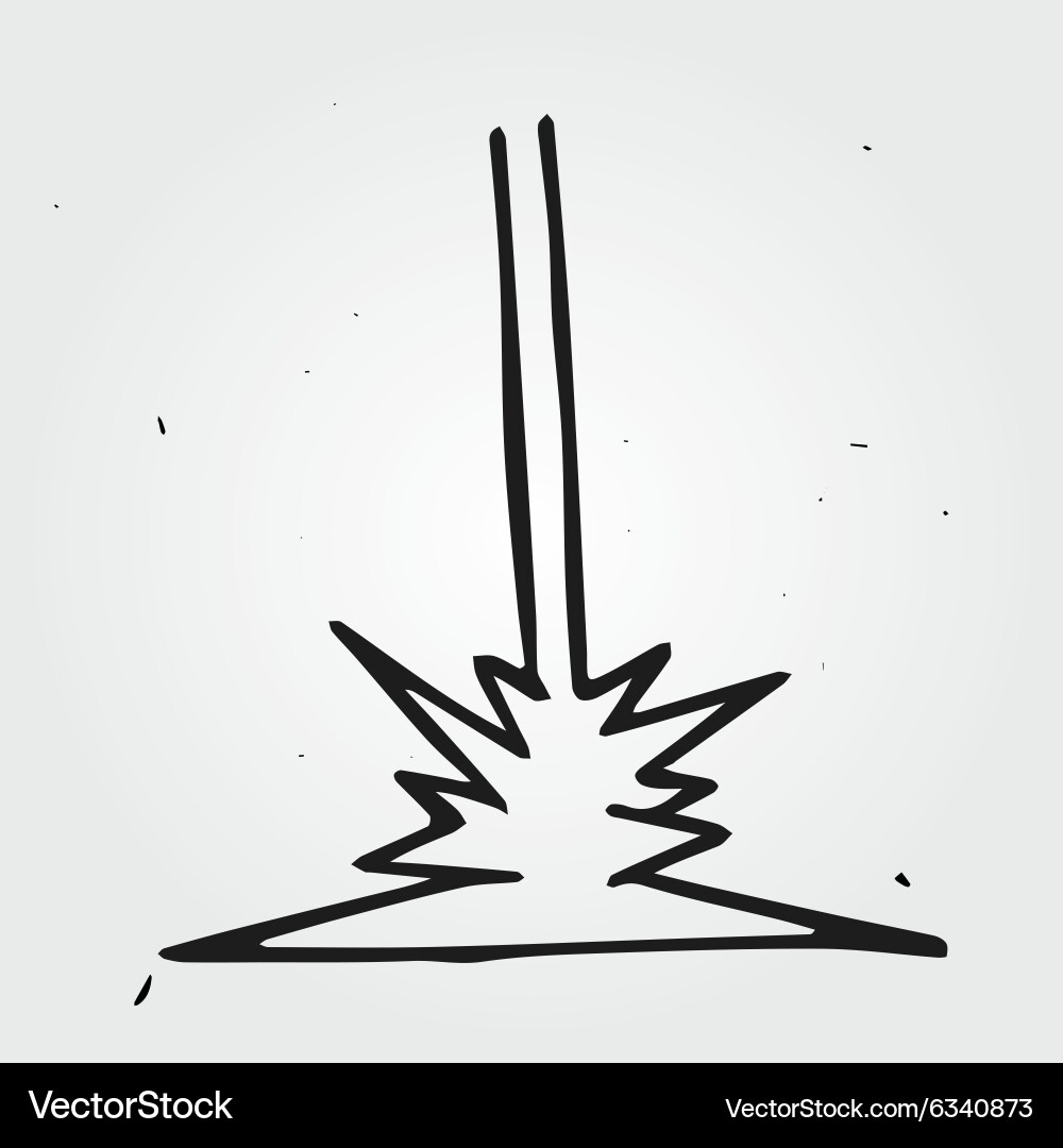 Hand drawn laser beam Royalty Free Vector Image