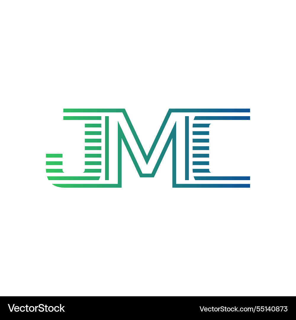 Modern jmc logo design letter minimalist Vector Image