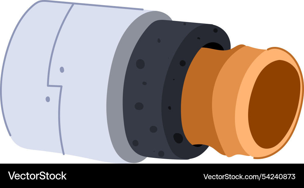 Moisture pipe insulation cartoon Royalty Free Vector Image