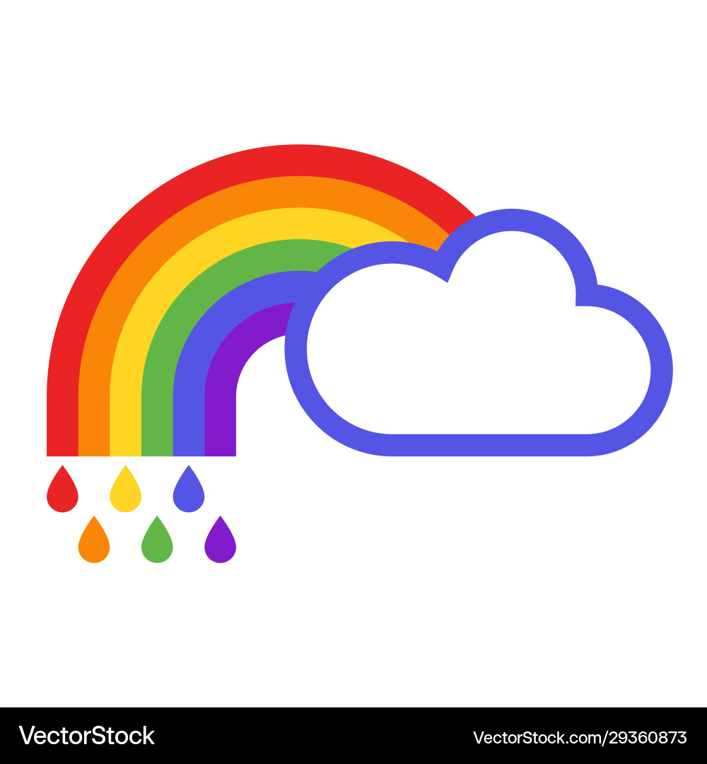 Rainbow Cloud Icon Royalty Free Vector Image - VectorStock