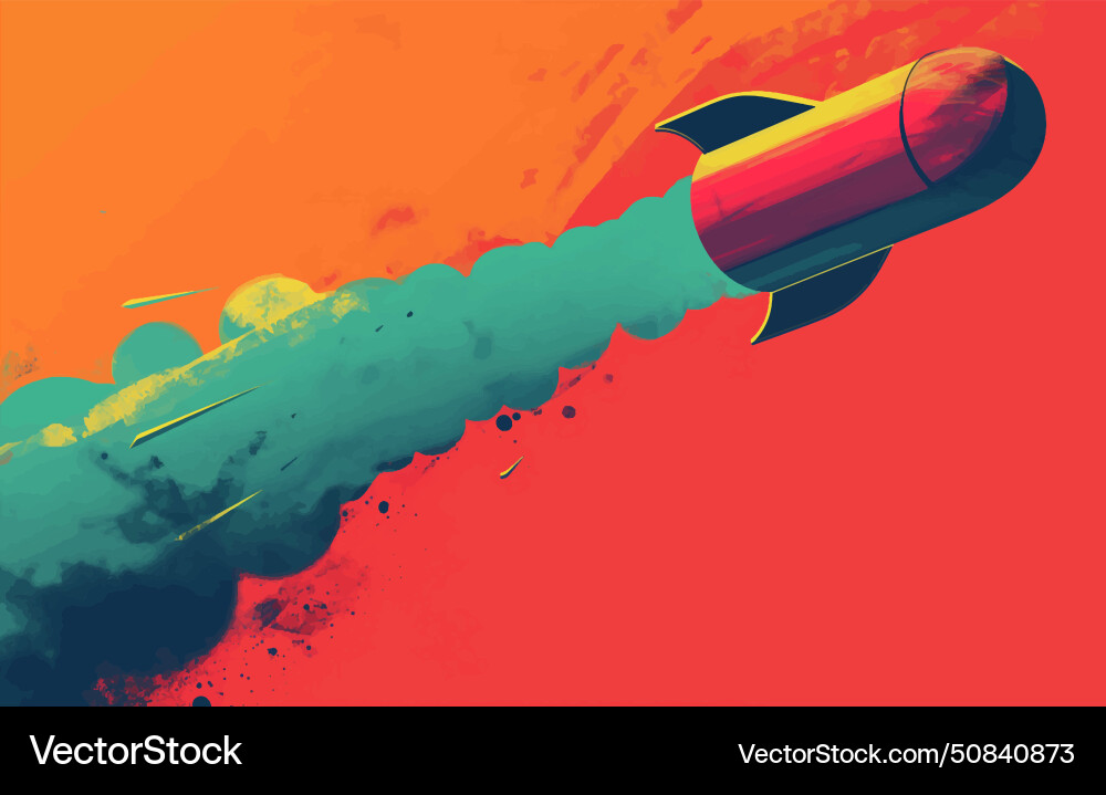 Rocket launch Royalty Free Vector Image - VectorStock