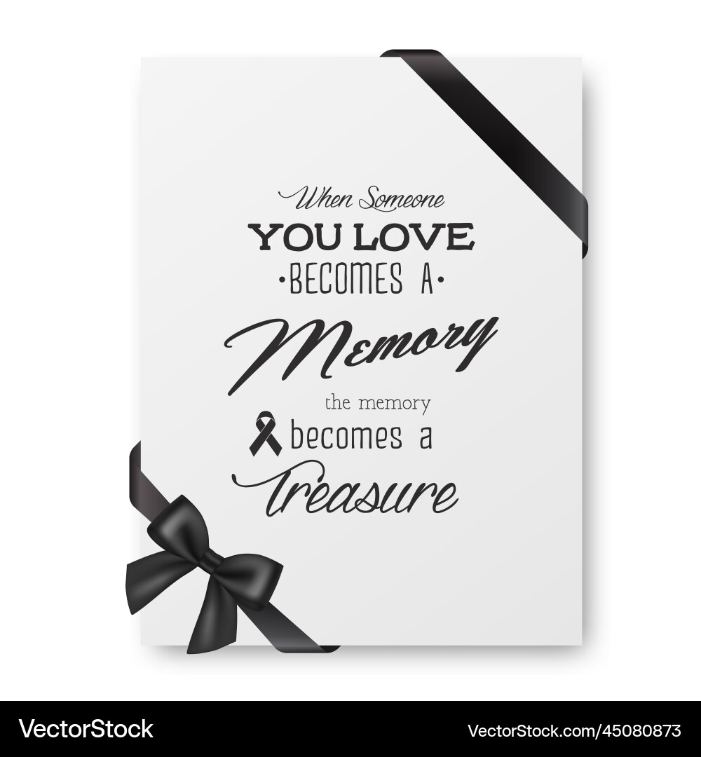 When someone you love becomes a memory Royalty Free Vector