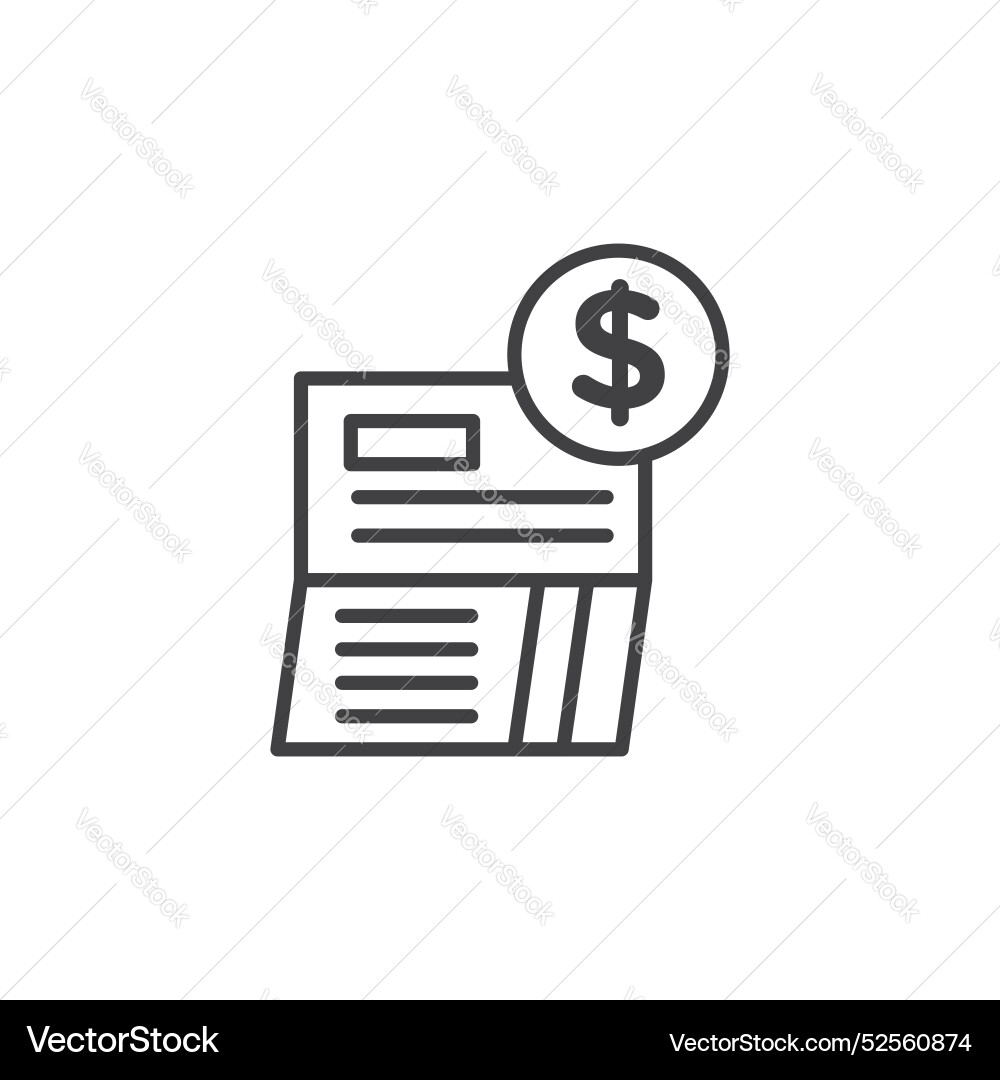 Bankbook icon set on white background Royalty Free Vector