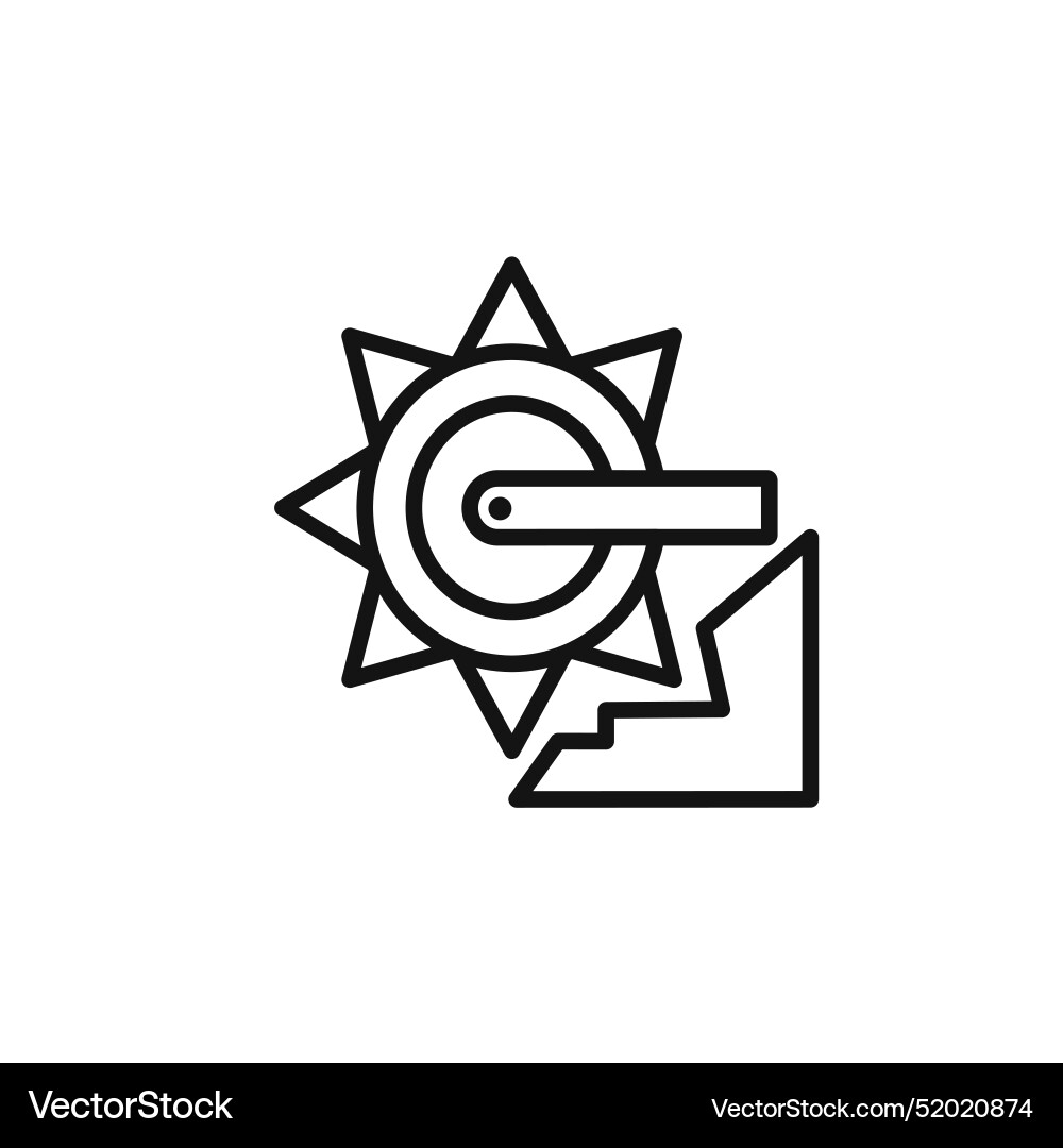 Bucket wheel excavator icon outline collection Vector Image