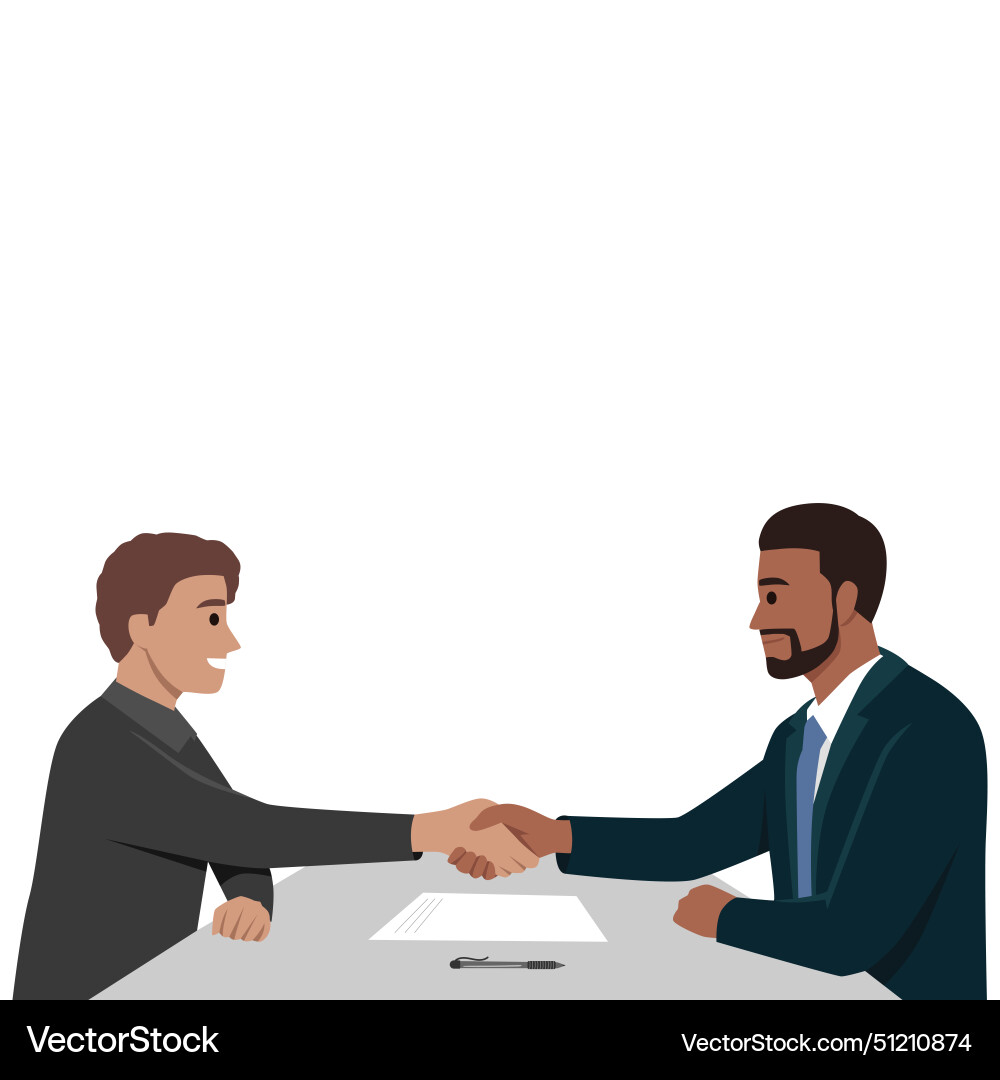 Business man partnership beginning businessman Vector Image