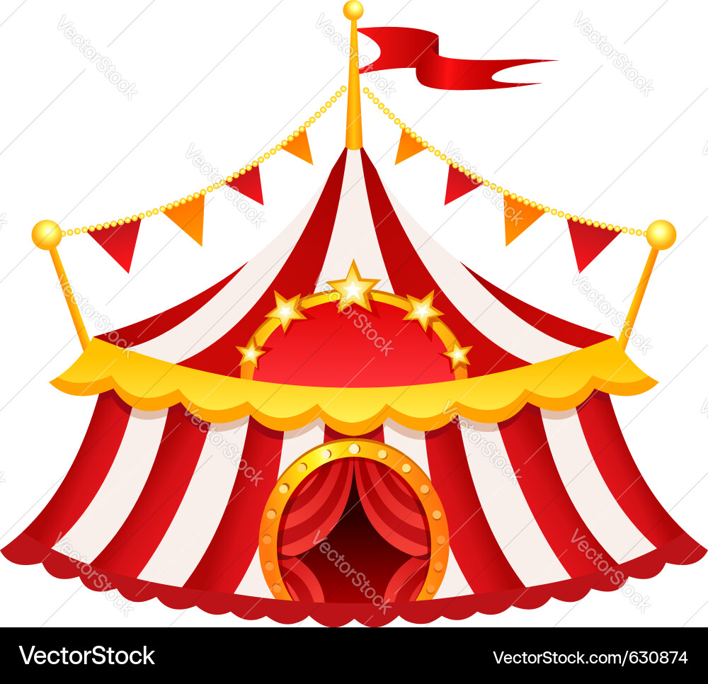 Colorful Circus Tent Royalty Free Vector Image