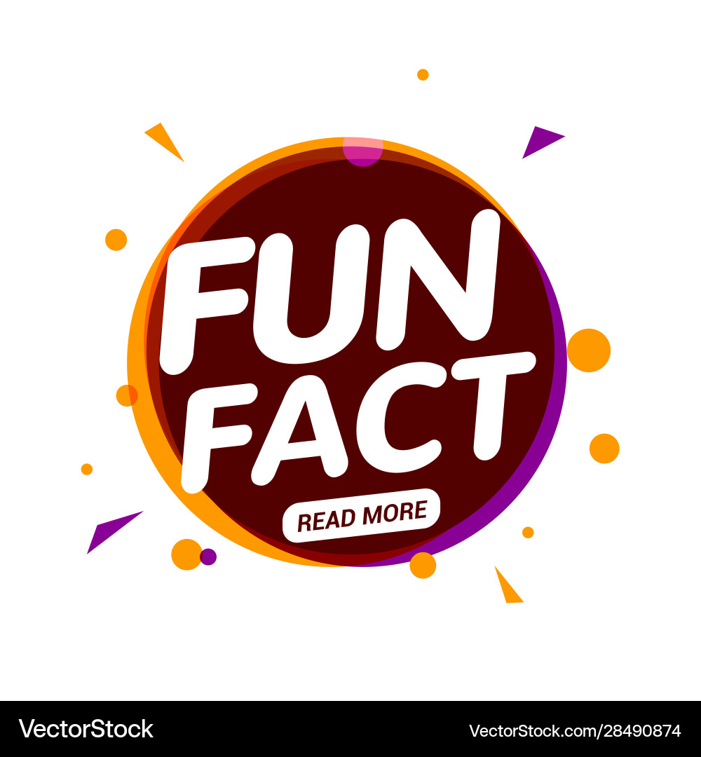 Fun fact typography bubble did you know knowledge Vector Image