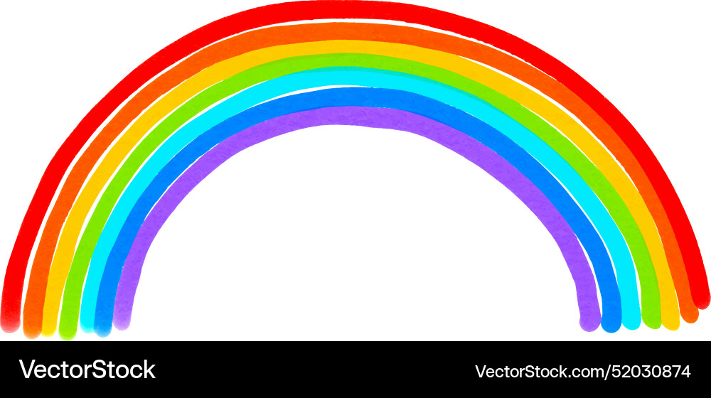 Hand drawn of rainbow arc Royalty Free Vector Image
