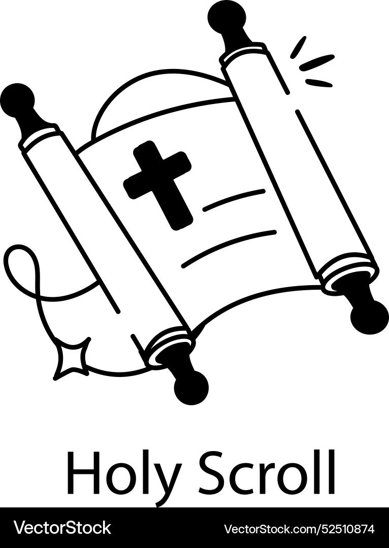 Holy scroll Royalty Free Vector Image - VectorStock