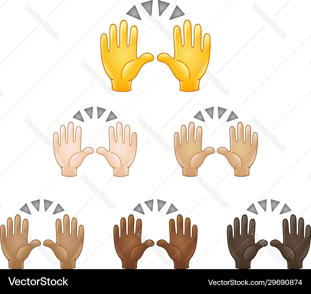 Raising hands emoji Royalty Free Vector Image - VectorStock