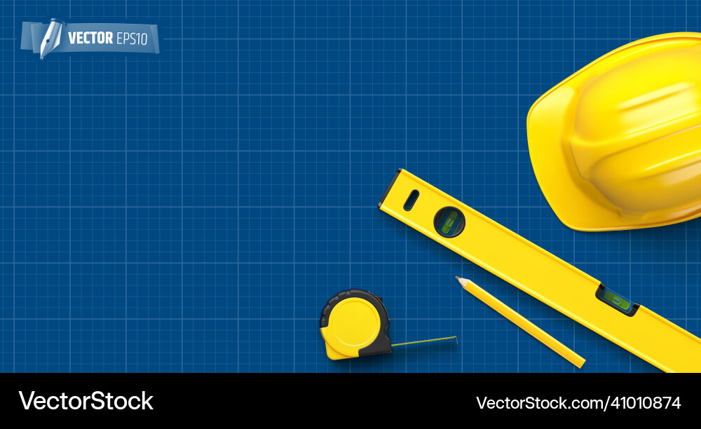 Realistic tools Royalty Free Vector Image - VectorStock