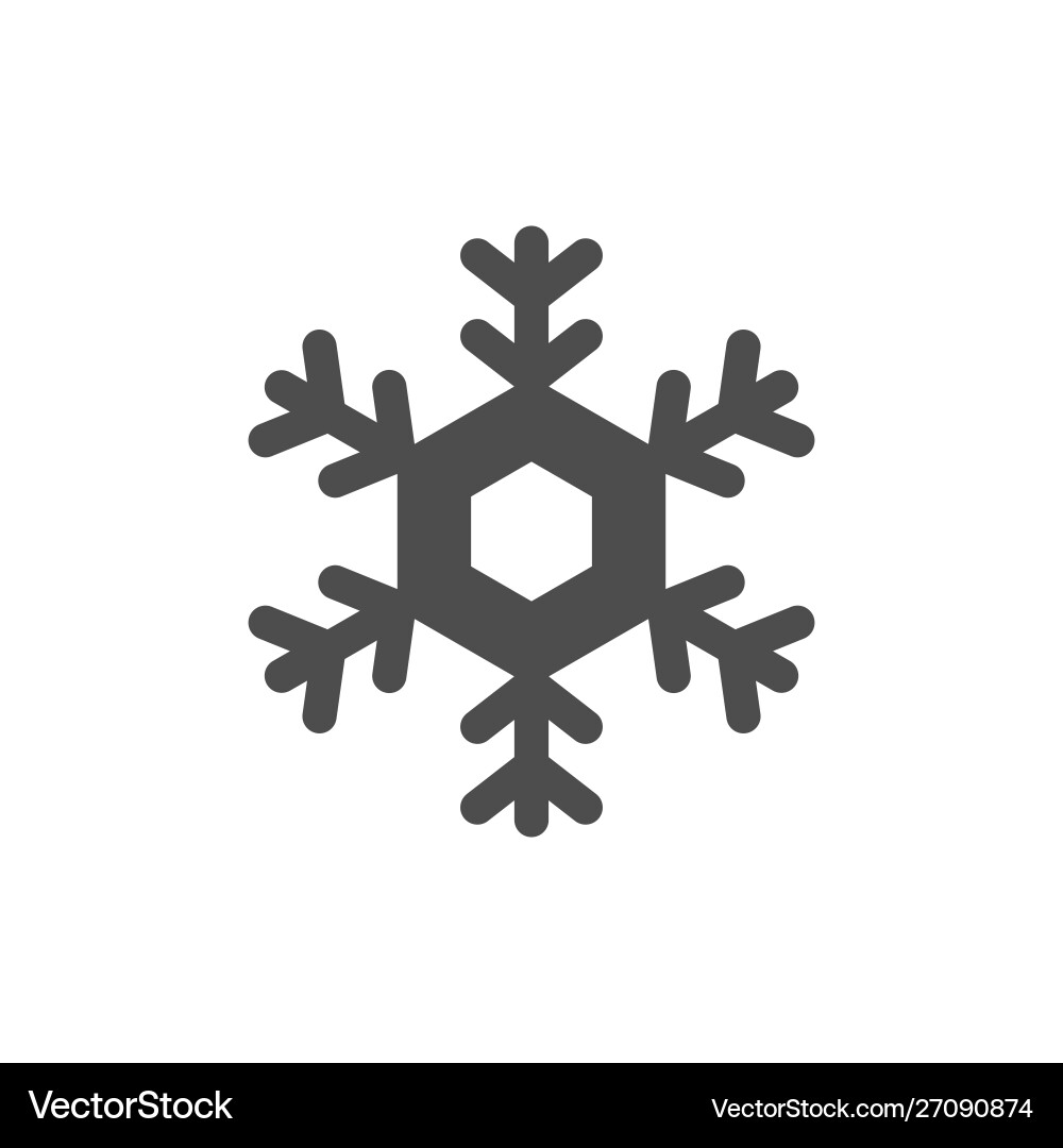 Snowflake icon or snow concept Royalty Free Vector Image