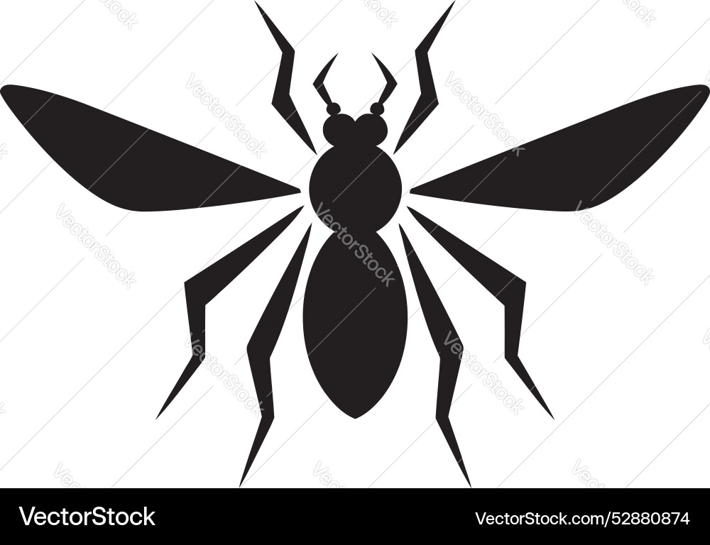 Tarantula hawk icon in black elegant insect Vector Image