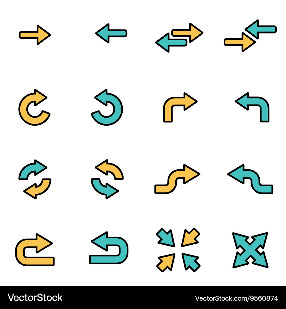 Trendy flat line icon pack for designers Vector Image