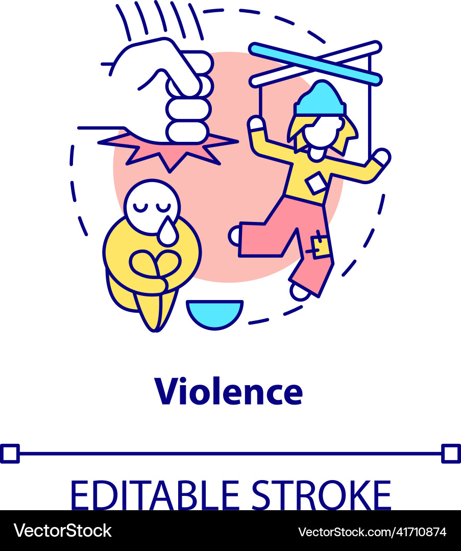 Violence concept icon Royalty Free Vector Image