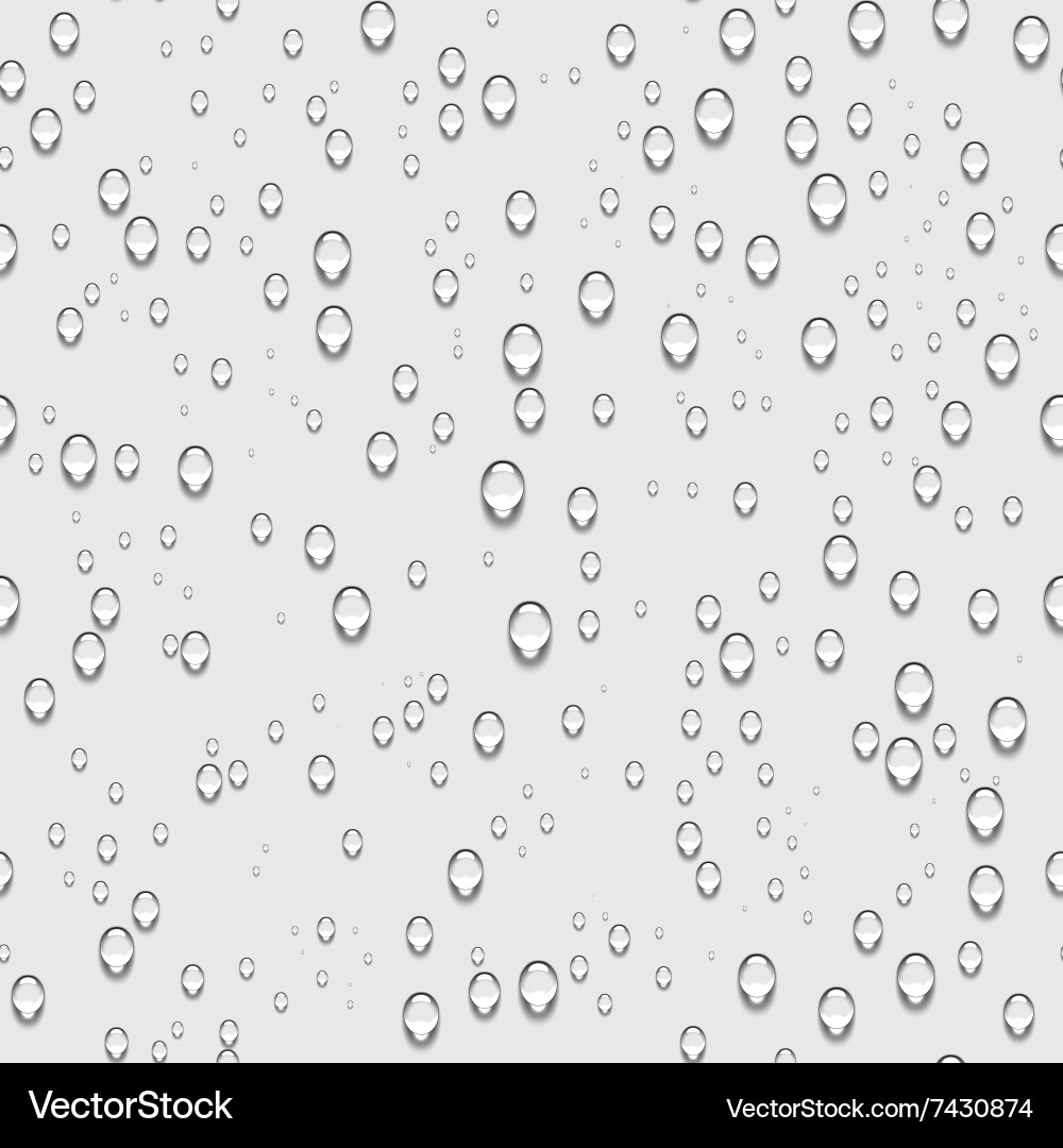 Water drops realistic seamless background Vector Image