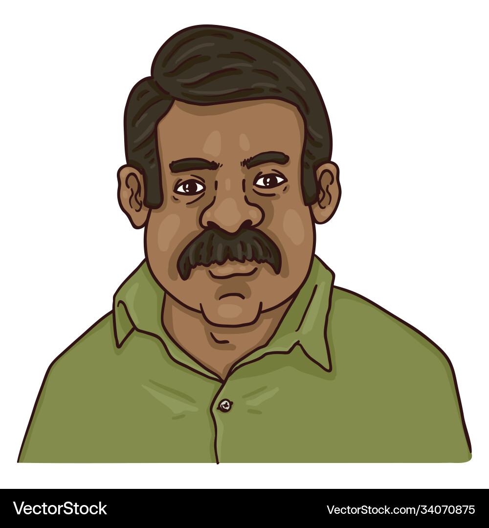Cartoon character - indian man Royalty Free Vector Image