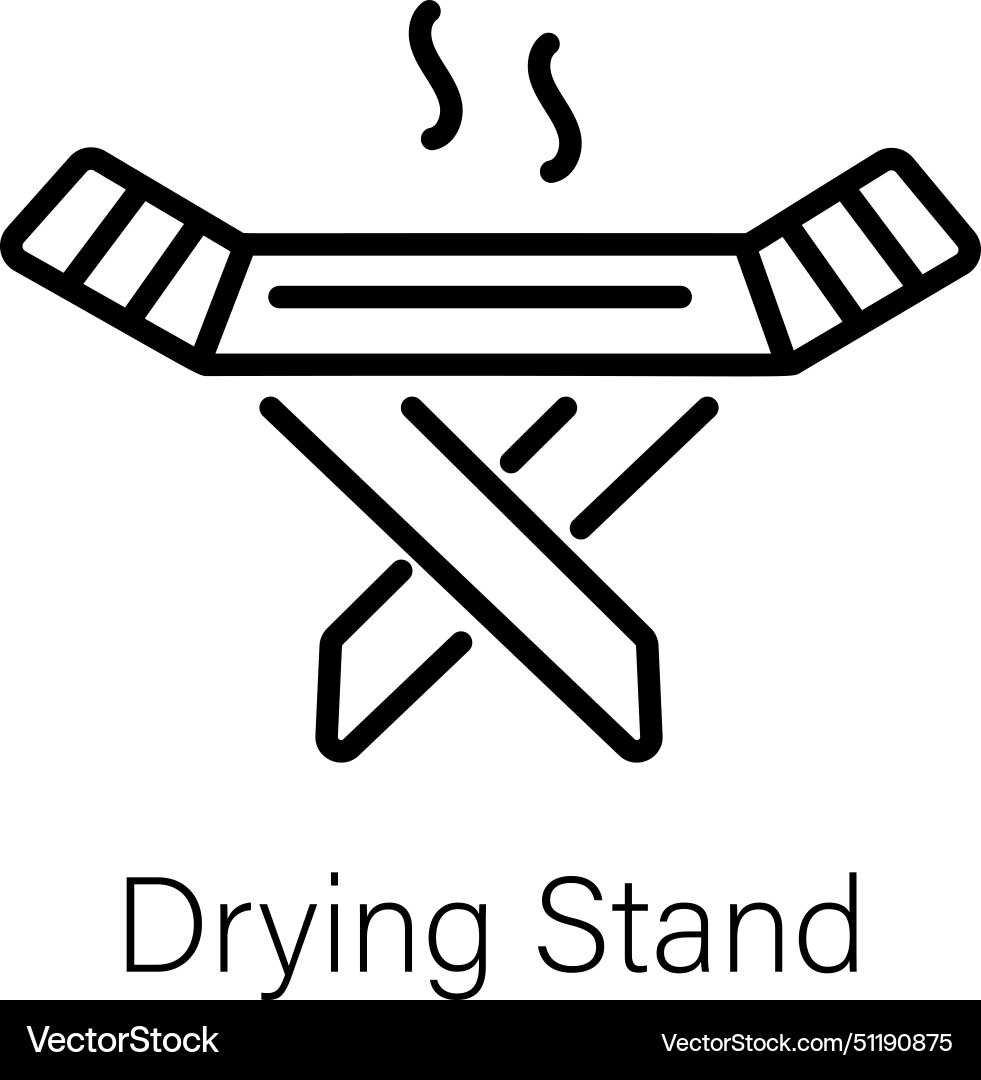 Drying stand Royalty Free Vector Image - VectorStock