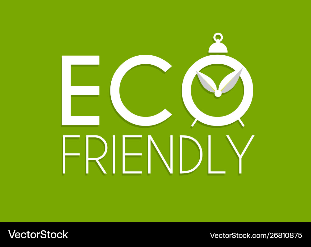 Eco friendly badge design with leaves save nature Vector Image