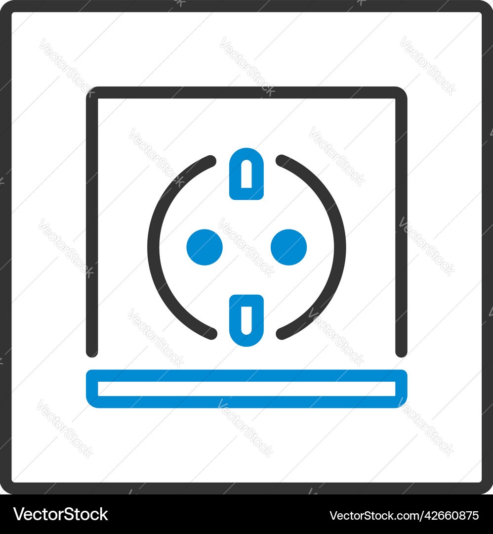Europe electrical socket icon Royalty Free Vector Image