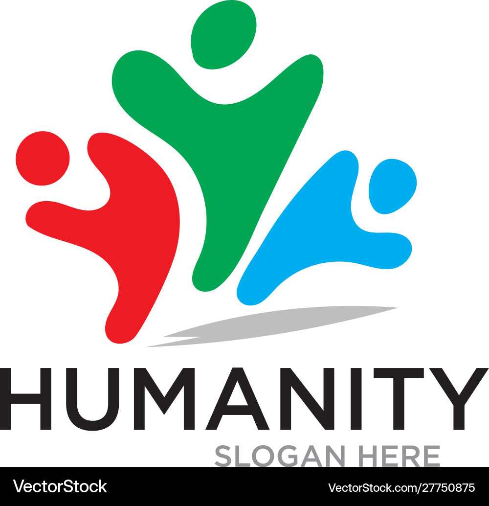 Humanity save care logo designs Royalty Free Vector Image