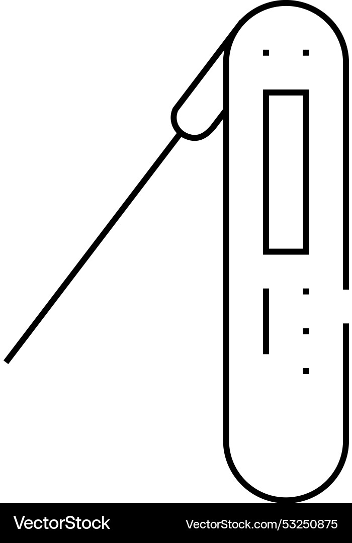 Kitchen thermometer line icon Royalty Free Vector Image