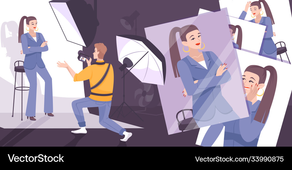 Photography process background Royalty Free Vector Image