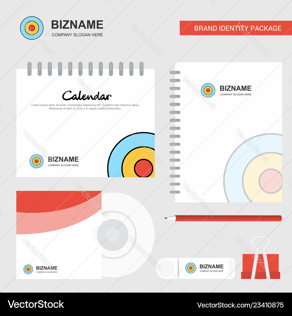 Target Logo Kalender Vorlage cd Deck Tagebuch Vektorbild