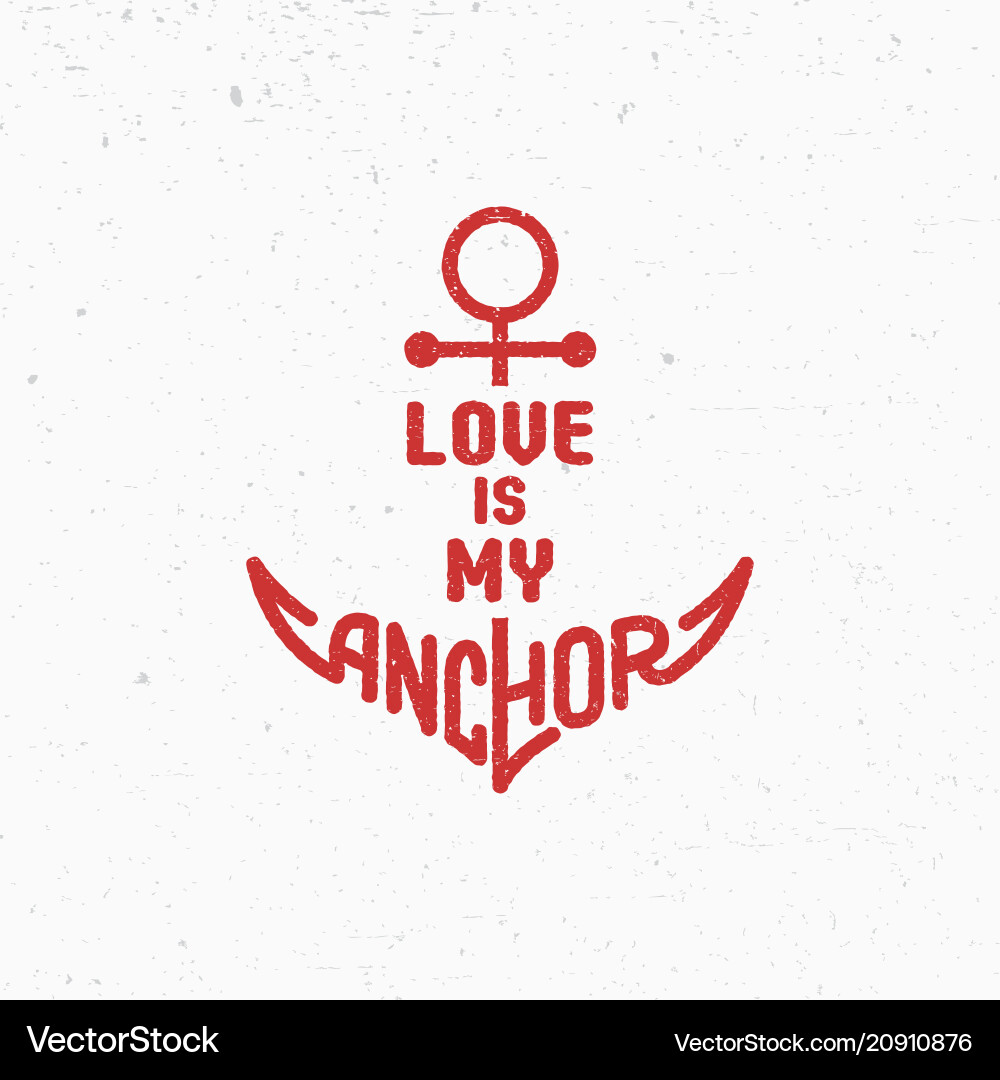 Anchor label Royalty Free Vector Image - VectorStock