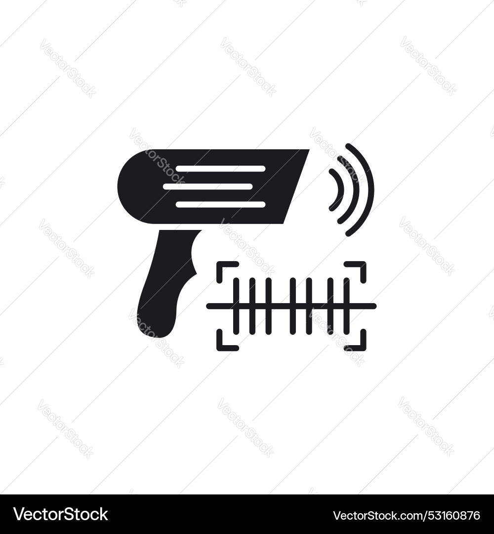 Barcode Scanner Symbol auf weißem Hintergrund Vektorbild