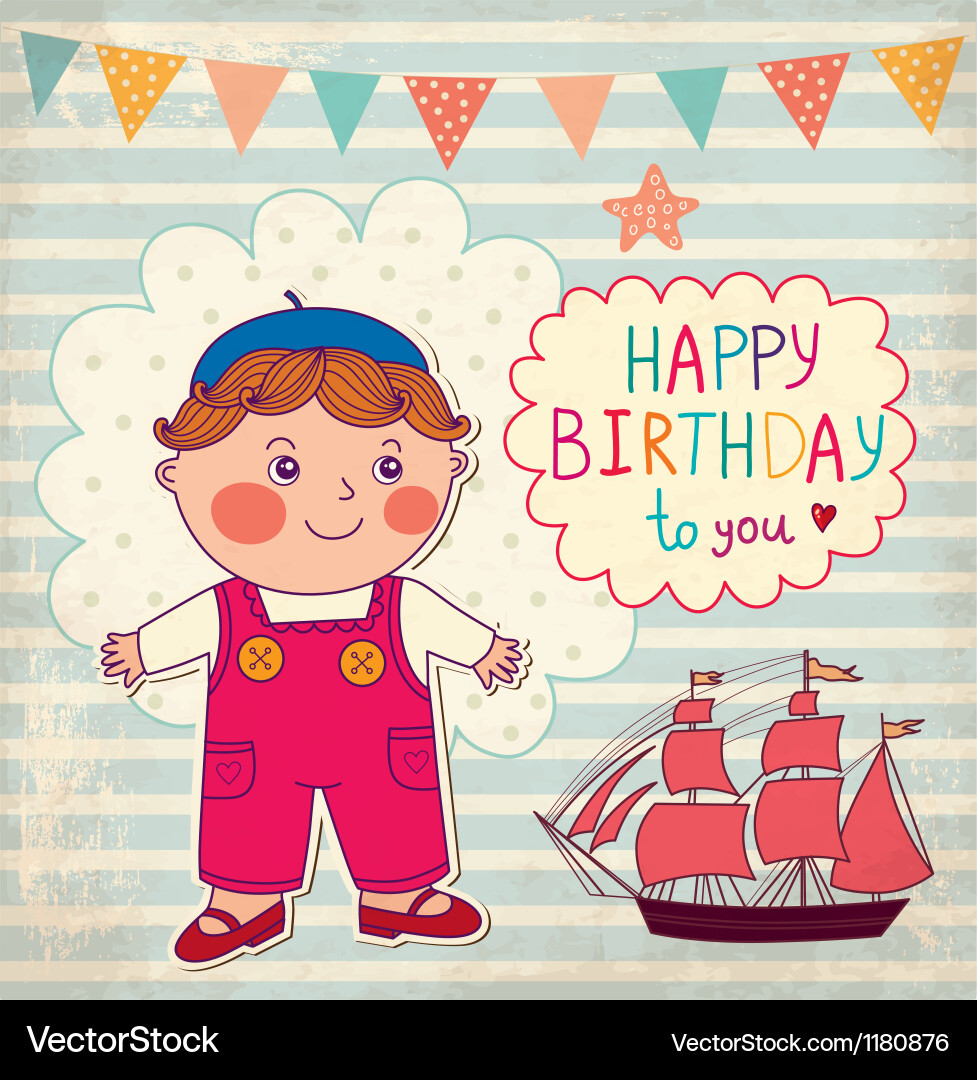 Birthday boy Royalty Free Vector Image - VectorStock