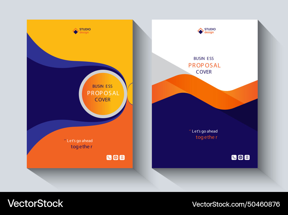 Business proposal cover design template Royalty Free Vector
