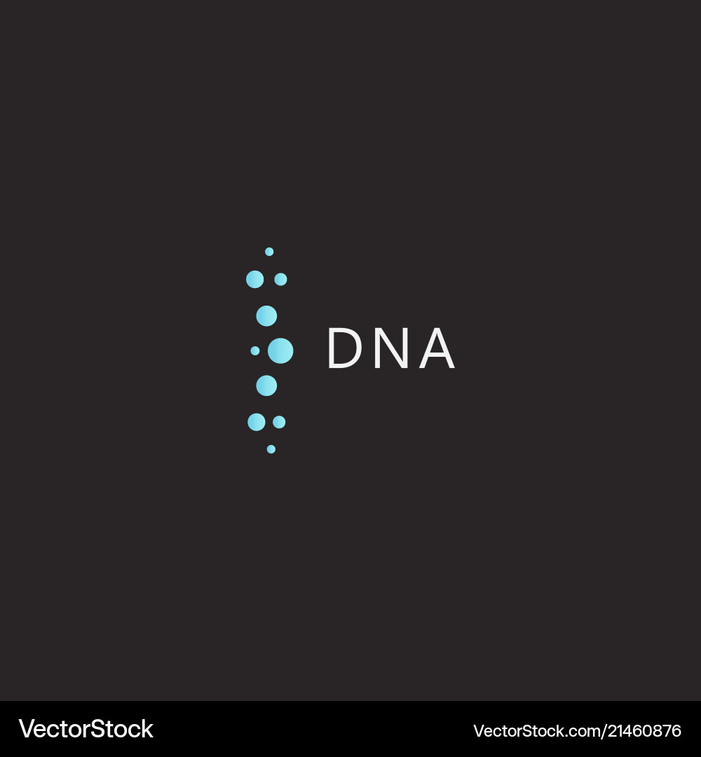 Dna logo template medical innovation technology Vector Image
