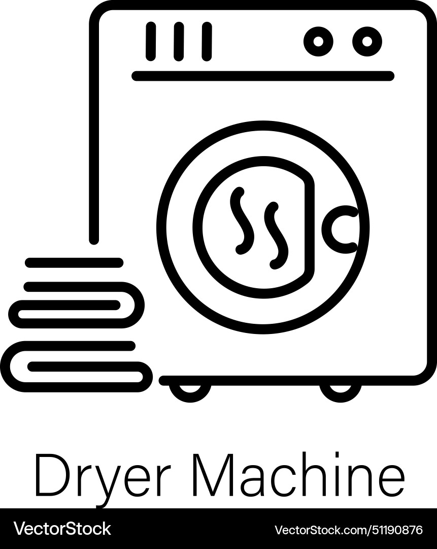 Dryer machine Royalty Free Vector Image - VectorStock