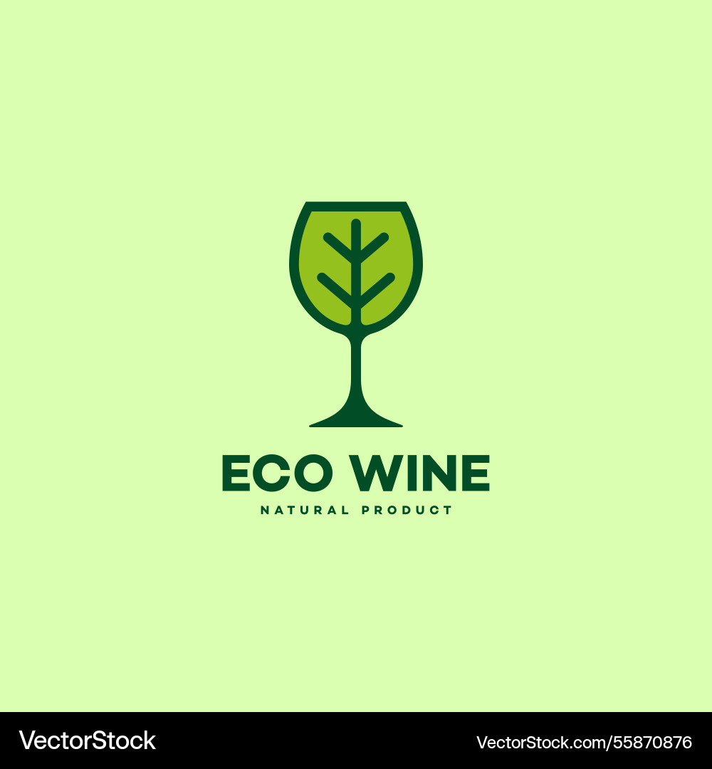 Eco wine logo Royalty Free Vector Image - VectorStock