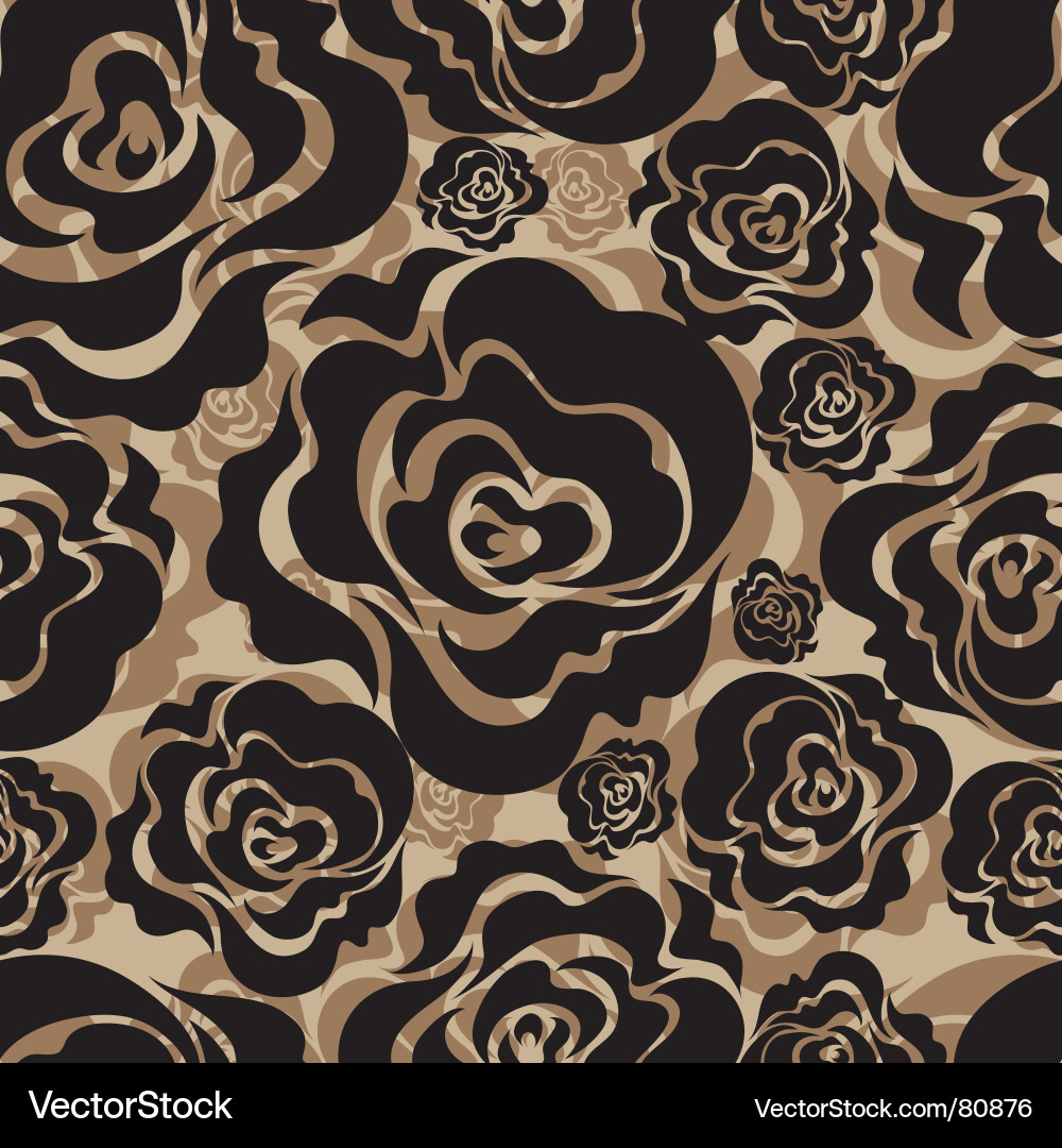 Floral Rose Seamless Pattern Royalty Free Vector Image