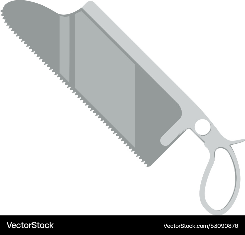 Manual bone saw cartoon icon orthopedic tool Vector Image