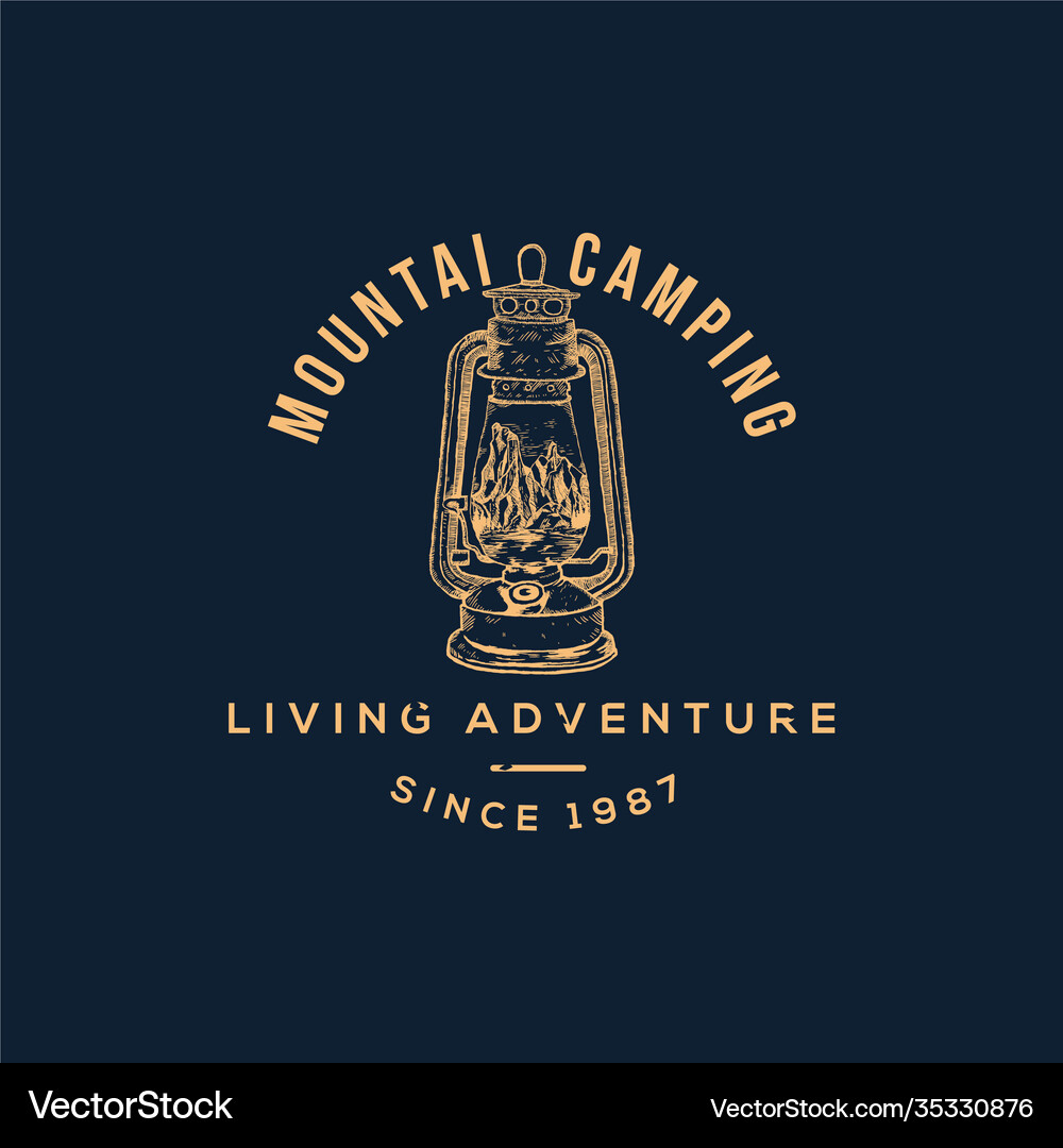 Mountain camp Royalty Free Vector Image - VectorStock