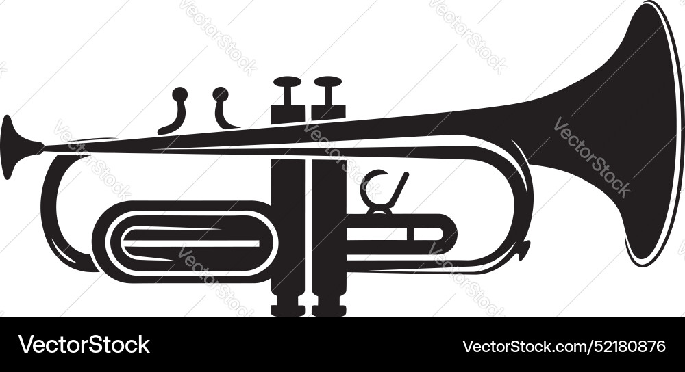 Musical mastery vibrant trumpet design brass Vector Image
