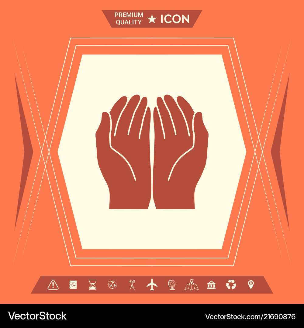 Open hands icon Royalty Free Vector Image - VectorStock