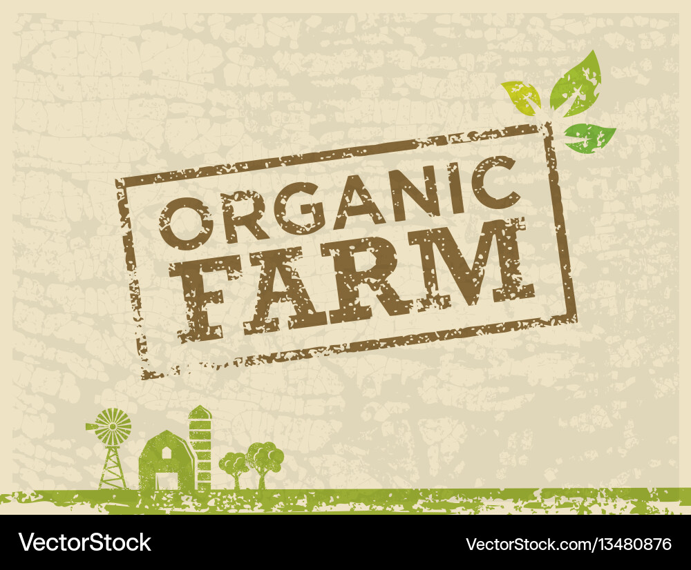 Organic Farm Fresh Produce Royalty Free Vector Image