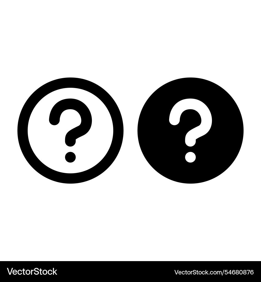 Question mark icon Royalty Free Vector Image - VectorStock